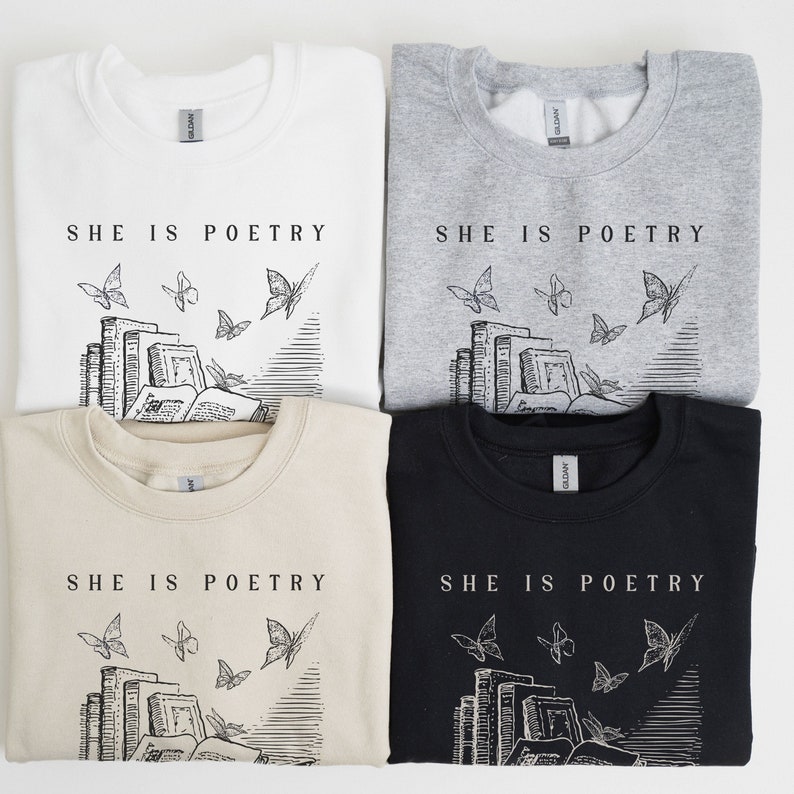 Light Academia Bookish Crewneck Poet Shirt Literature Shirt Writer ...
