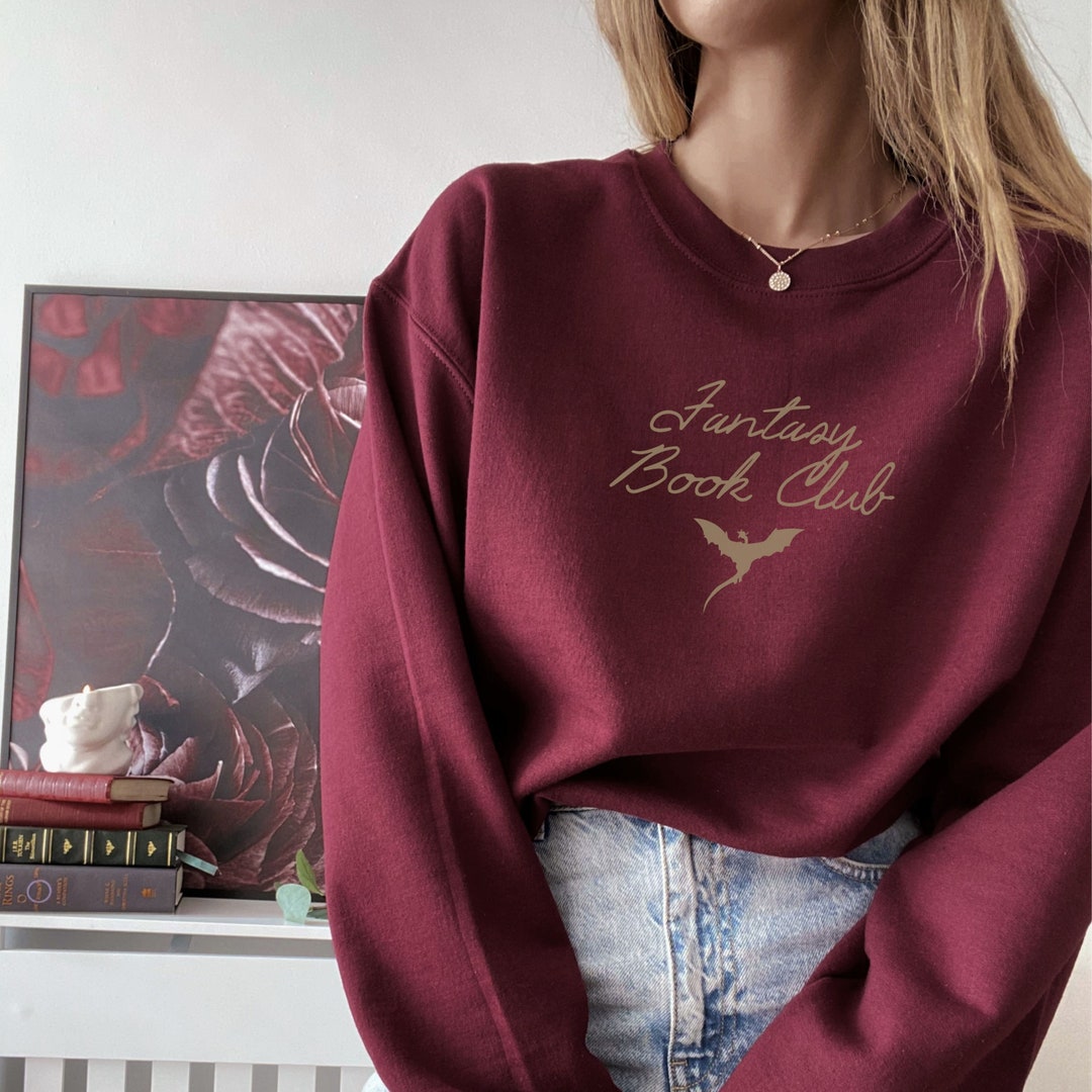Fantasy Book Merch Dragon Sweatshirt Fantasty Book Sweater Bookish ...