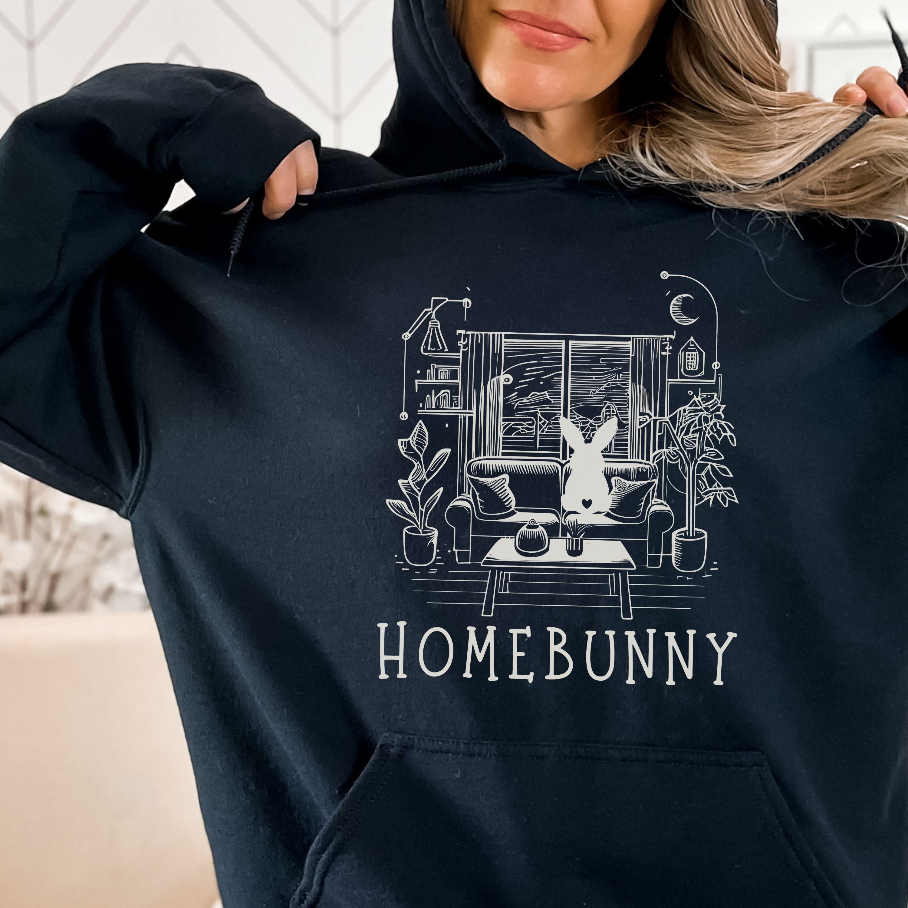 Bunny Hoodies Rabbit Hoodie Homebody Sweatshirt Rabbit Sweater Bunny ...