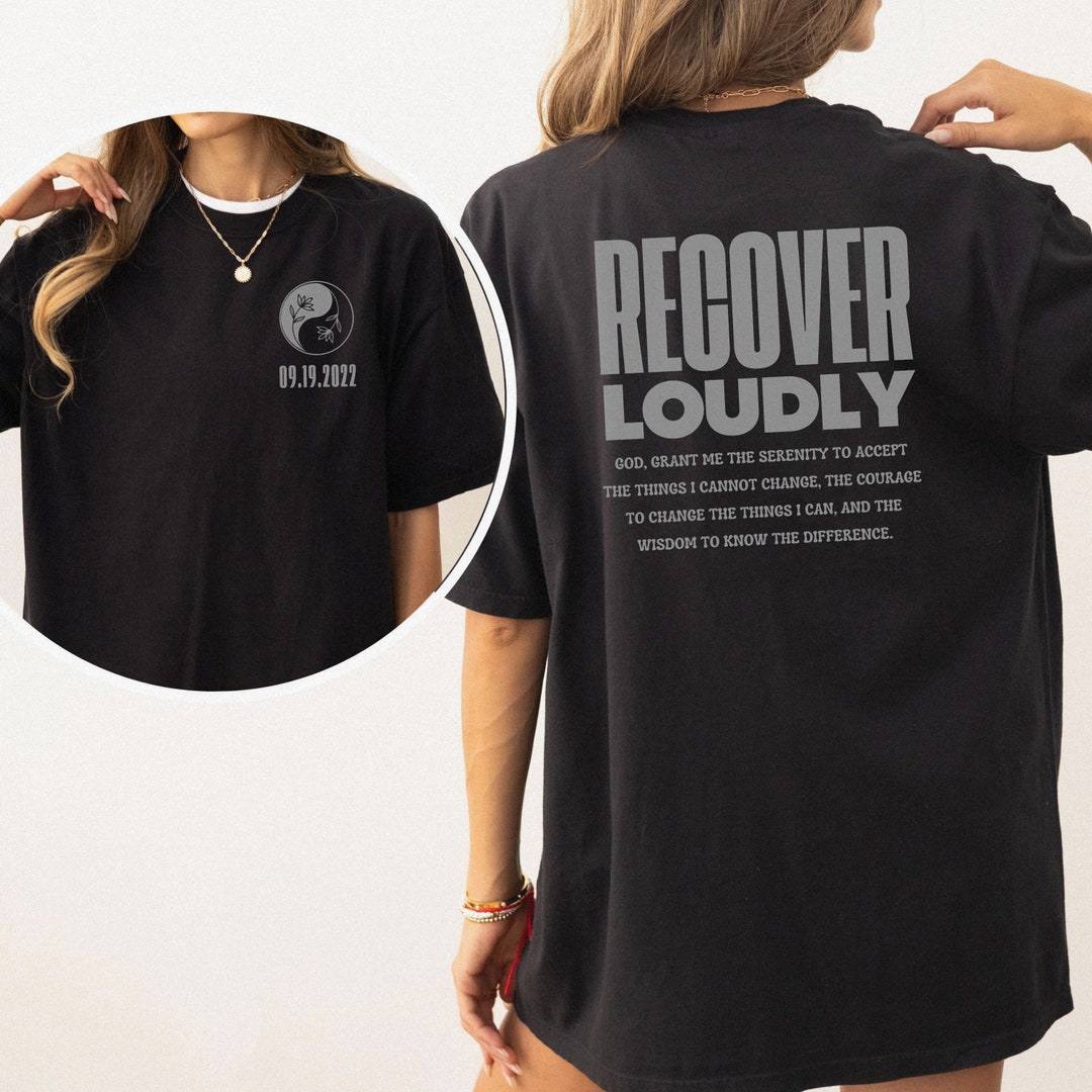 Custom Soberversary Gift Serenity Prayer Sobriety Recover Loudly Jesus ...