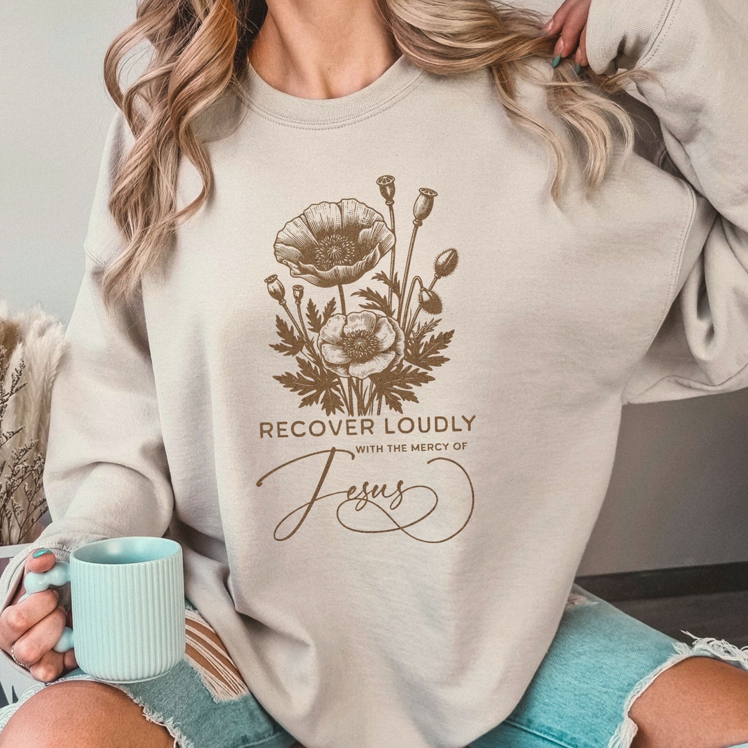 Addiction Recovery Jesus Hoodie Christian Sweatshirt Get Well Soon Gift ...