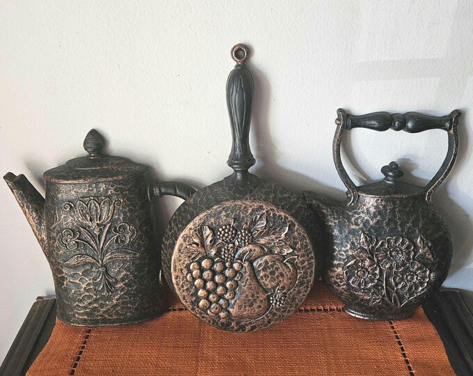 Vintage 60s 70s MCM Homco Kitchen Trio Set Wall Art Decor - Etsy