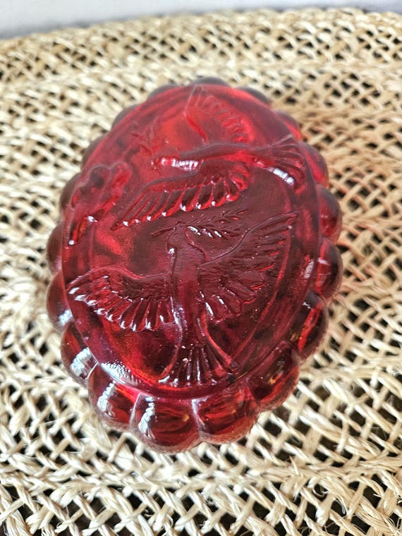 Vintage Red Doves of Peace Ingrid Handmade Bohemian C… - Gem