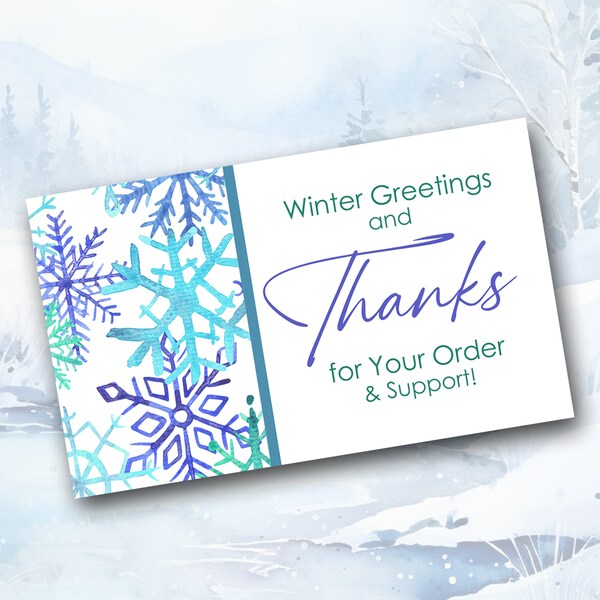 Winter Customer Appreciation Thank You - Etsy