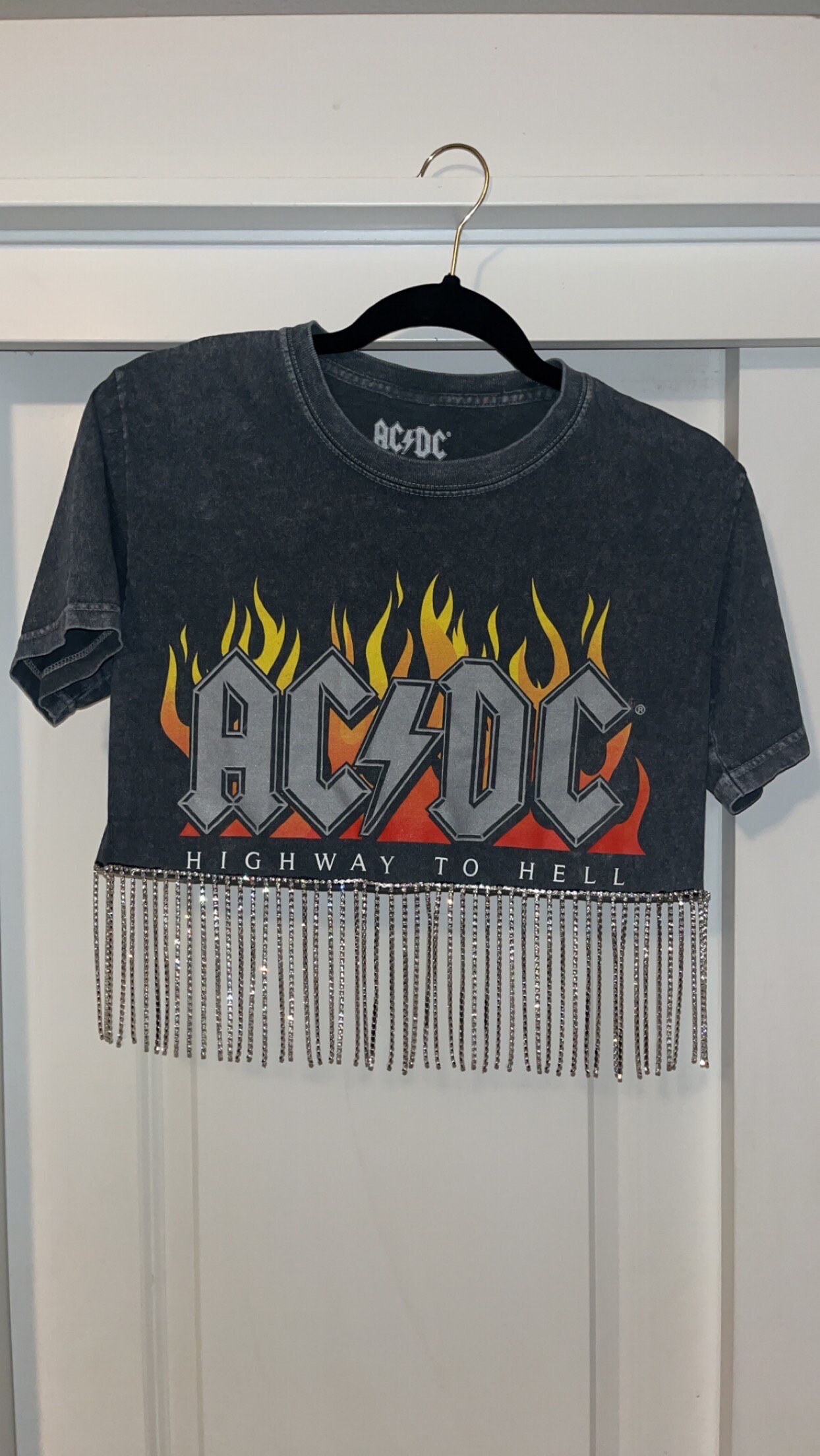 Rhinestone Fringe Crop Top - Etsy