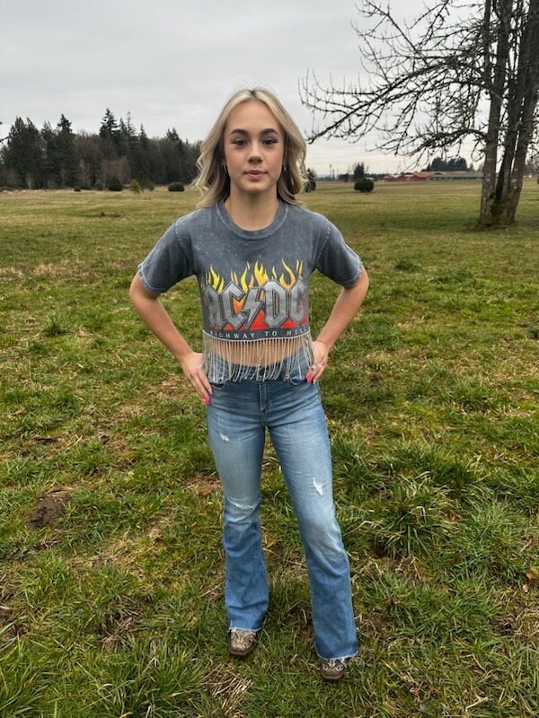 Rhinestone Fringe Crop Top - Etsy