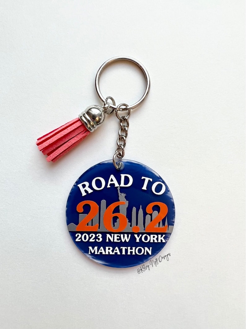 Training for 2024 New York City Marathon Acrylic Keychain Personalized ...