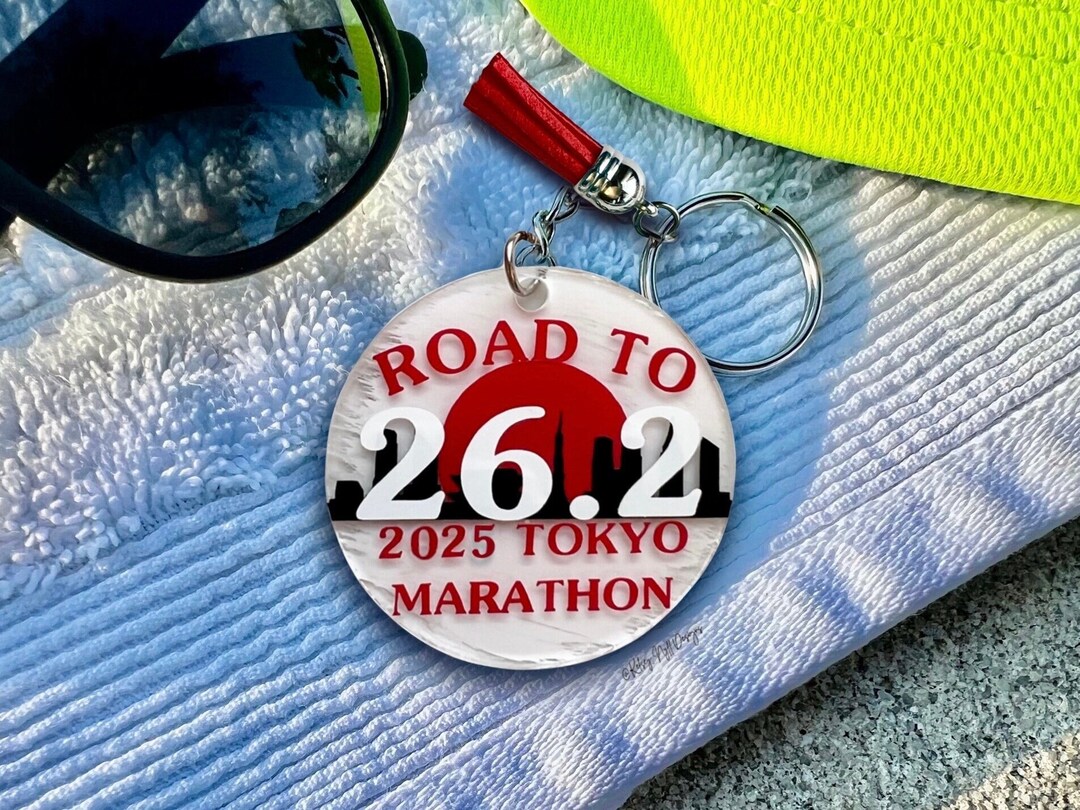 Training for 2027 Tokyo Marathon - Acrylic Keychain | Personalized ...