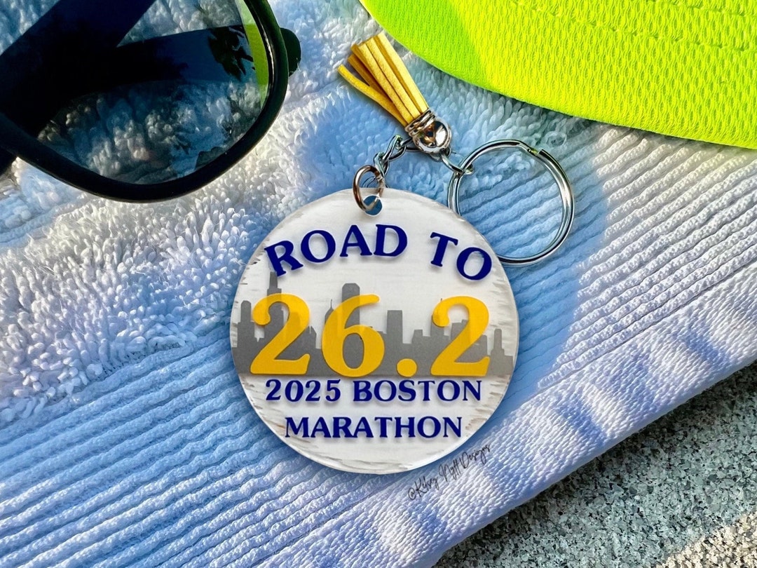 Training for 2026 Boston Marathon -acrylic Keychain | Personalized ...