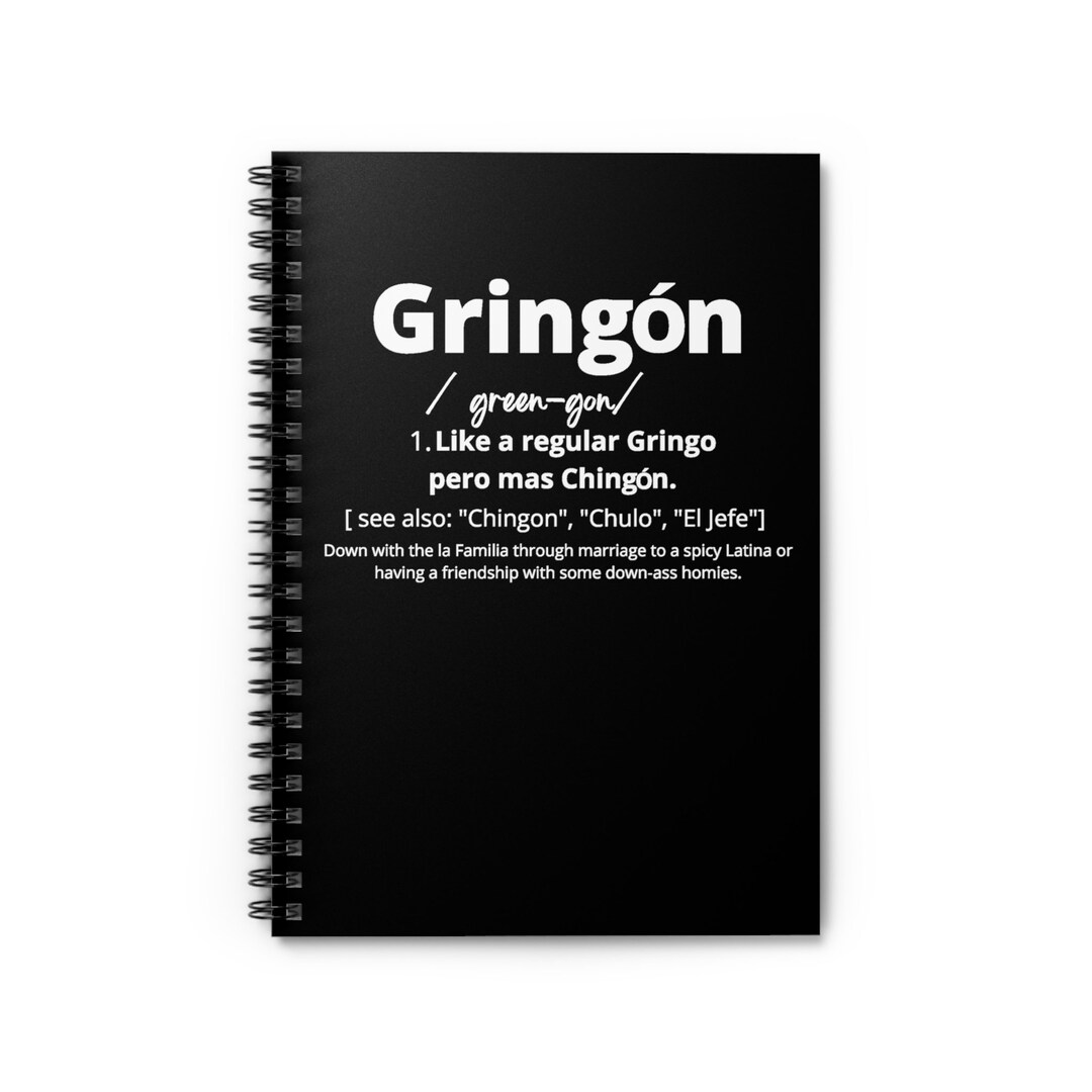 Gringon Definition Spiral Notebook - Funny Latino Journal - Etsy
