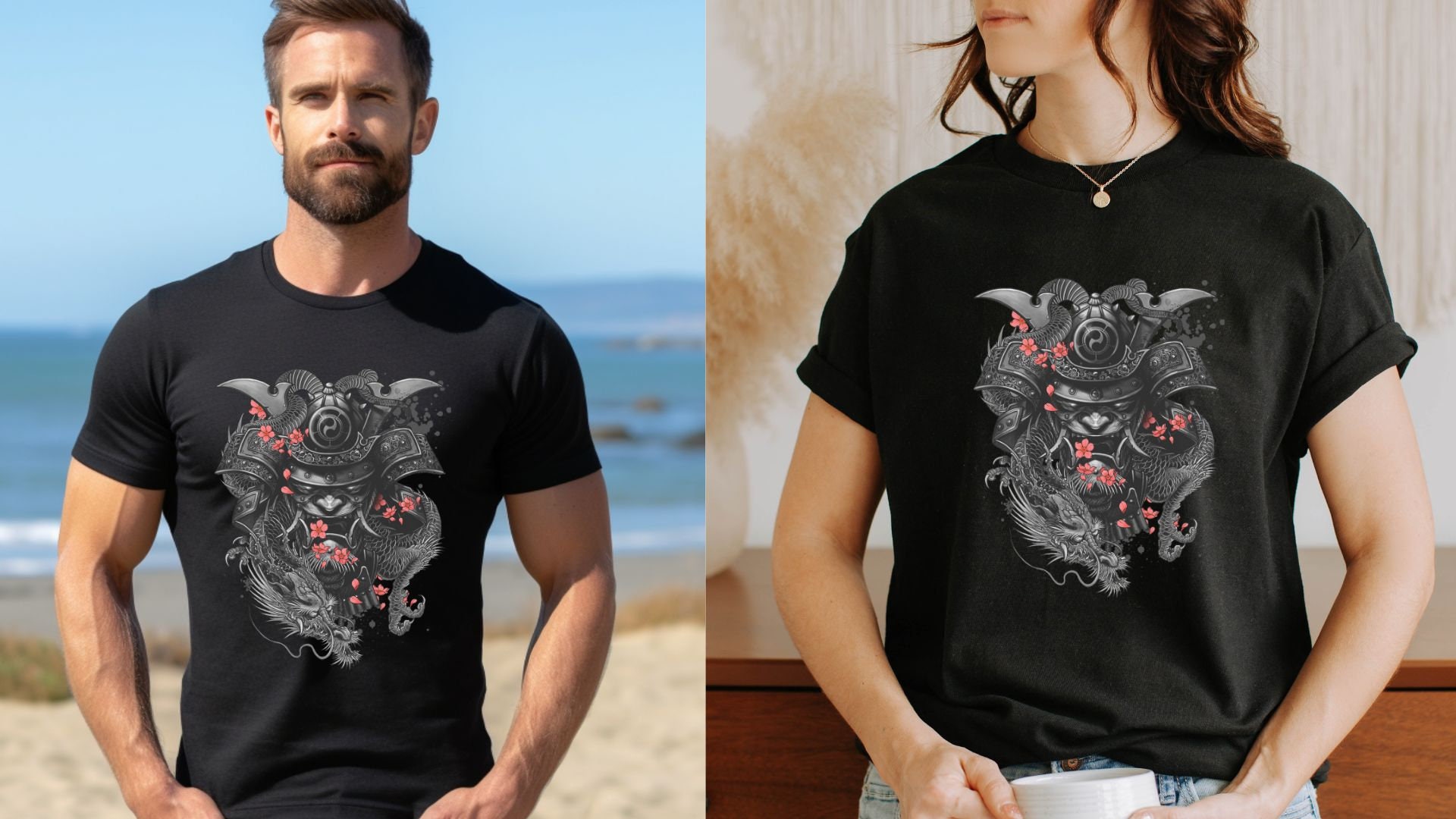 Samurai Irezumi Japanese Samurai Warriors Graphic Design Tee - Etsy
