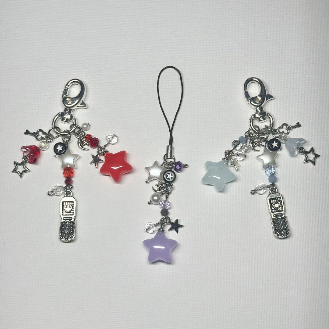 Star Flip Phone Keychains and Phone Charms Coquette - Etsy