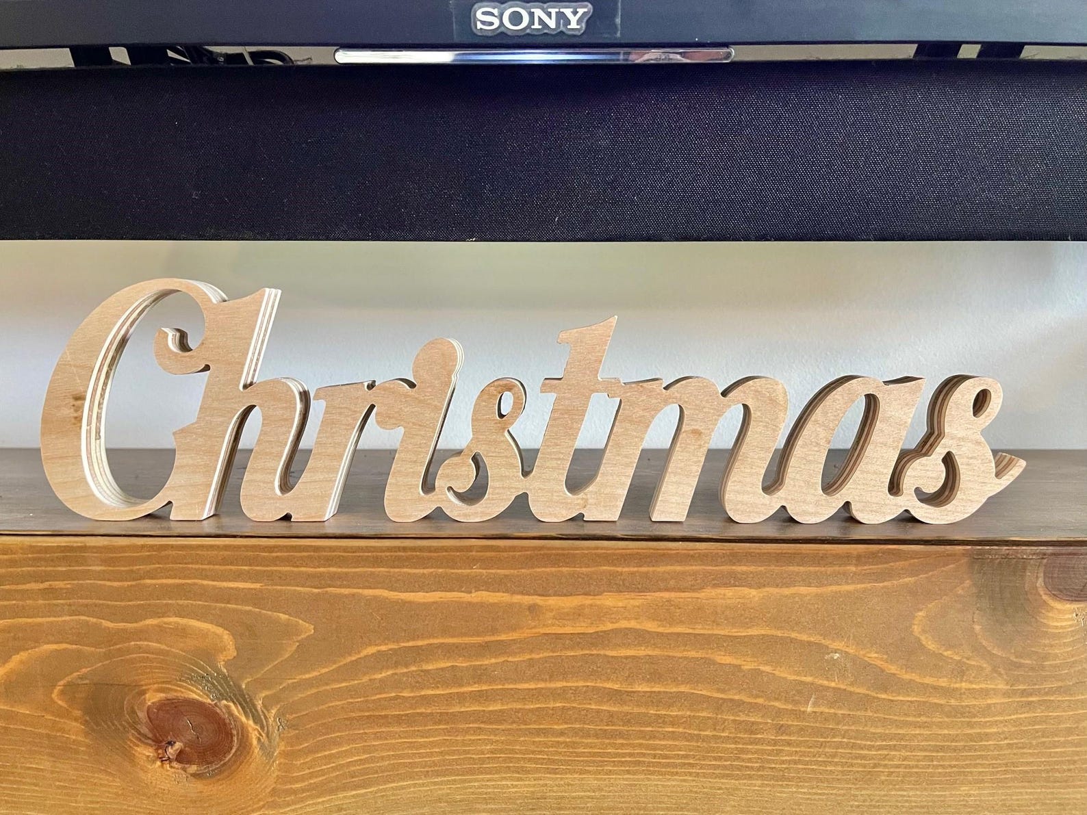 Christmas - Freestanding Wood Sign: Christmas Sign, Holiday Home Decor ...