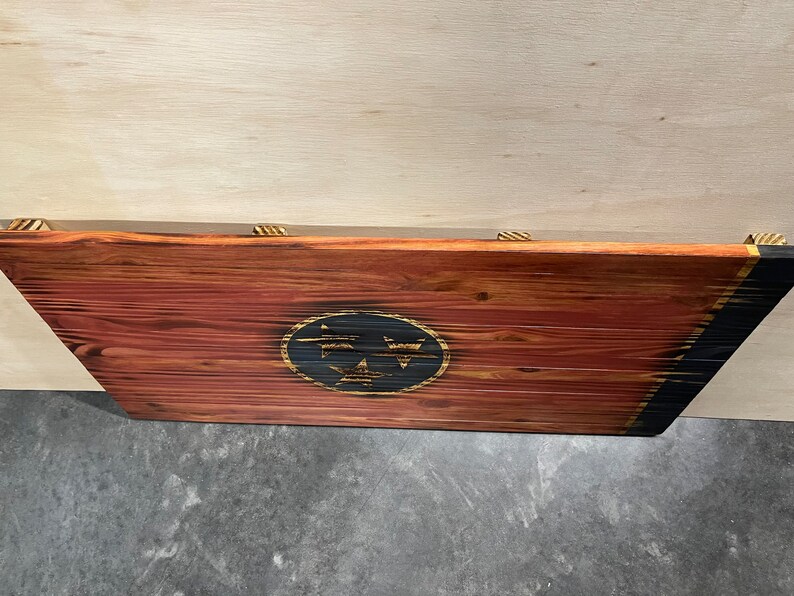 Handmade Wooden Tennessee Tri-star Flag: Rustic TN State Wall Art - Etsy