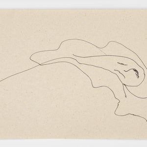 Original Minimalist Ink Drawing. Rest. Chill. Cozy. Home. Figure ...