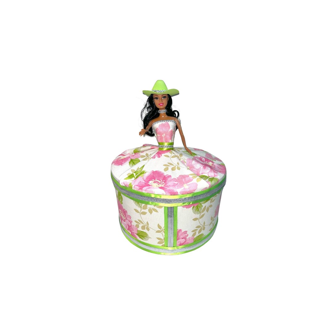 Floral Spring Keepsake Box: Pink & Green Doll Trinket Box - Etsy