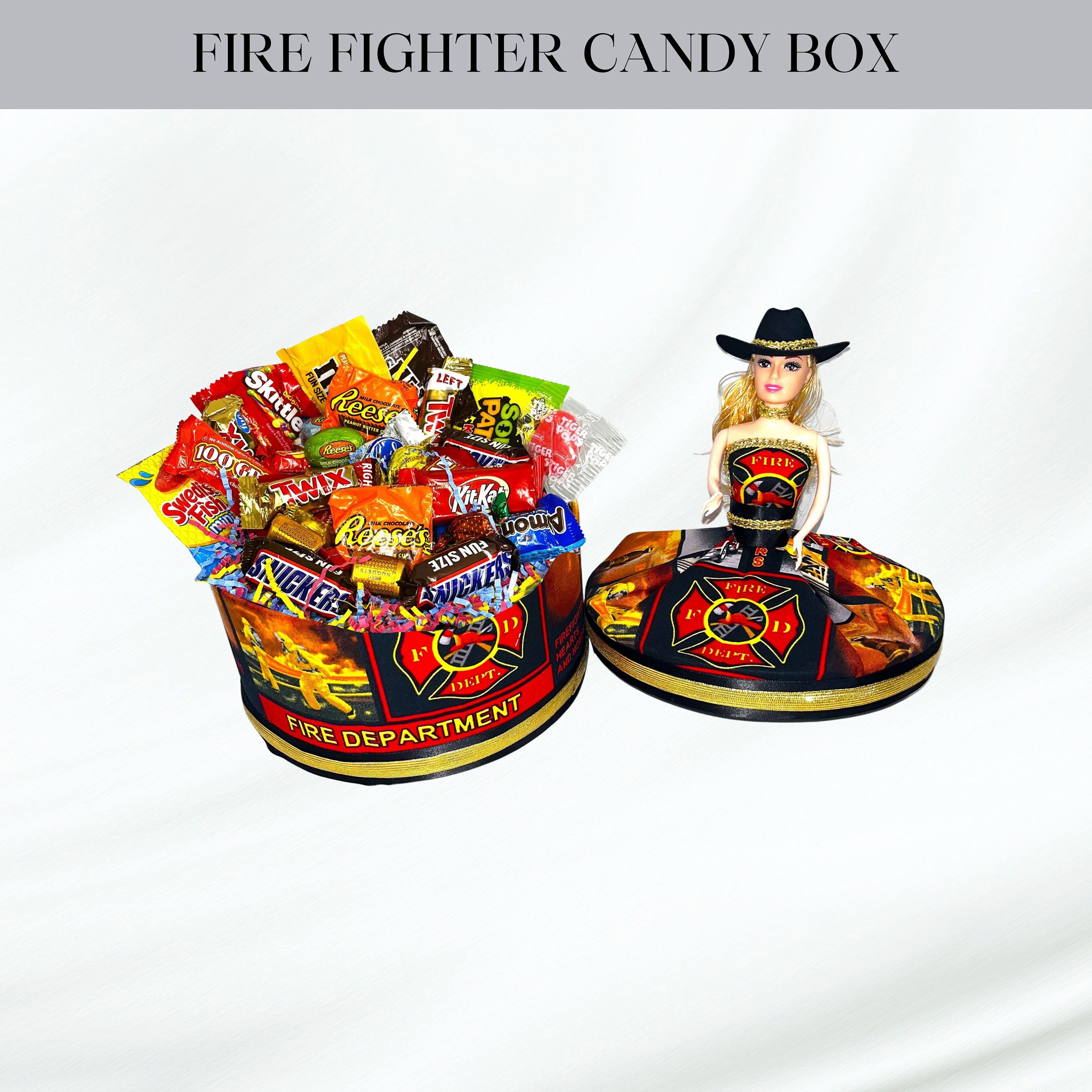 Firefighter Candy Filled Box Doll Box Fire Academy Gift - Etsy