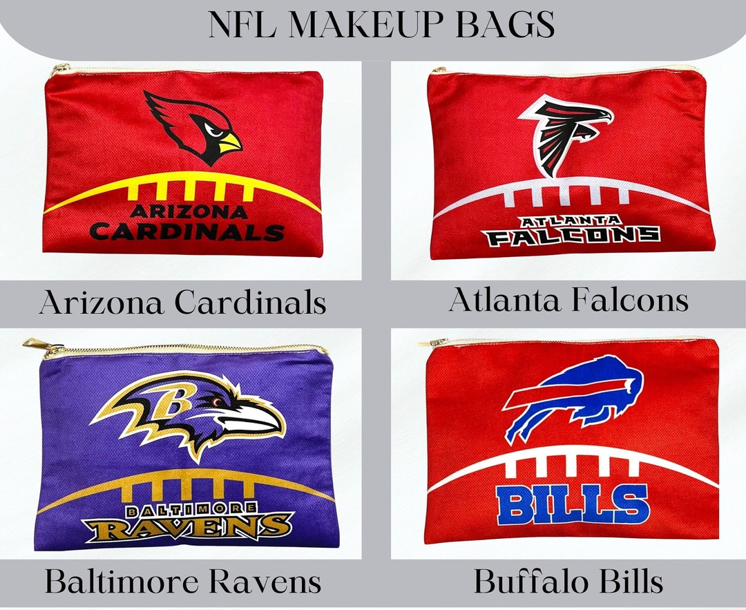 NFL Fabric Makeup Bag, Gift for Her, Sports Accessory Bags, Sports Gift ...