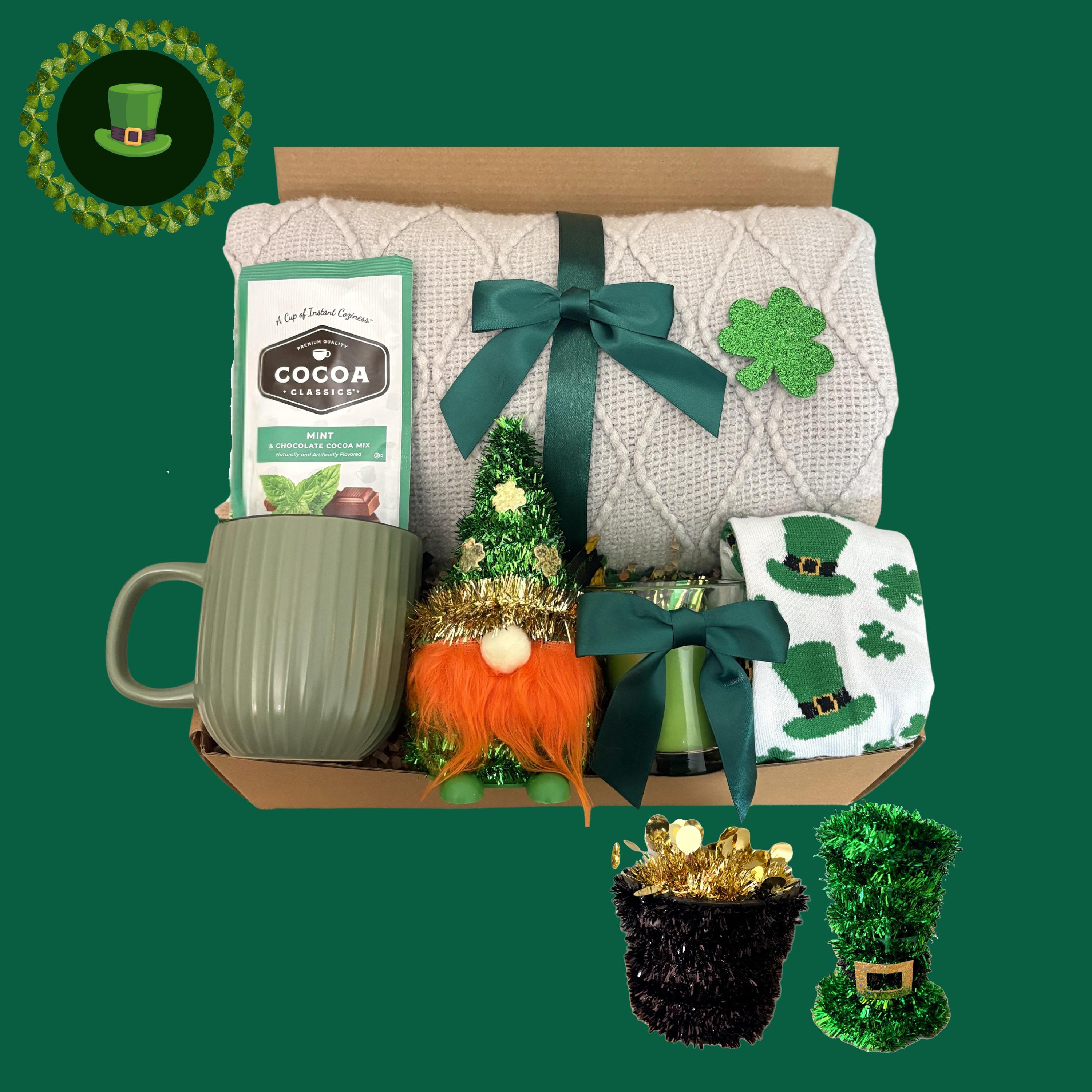Irish Gift Box, Celtic Box, Gaelic Gifts, Shamrock Box, Birthday Gift ...