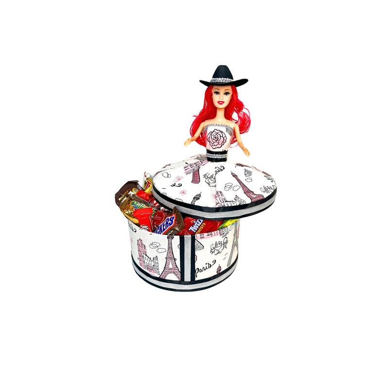 Paris Keepsake Box: Eiffel Tower Trinket Storage, Handmade Doll Top - Etsy