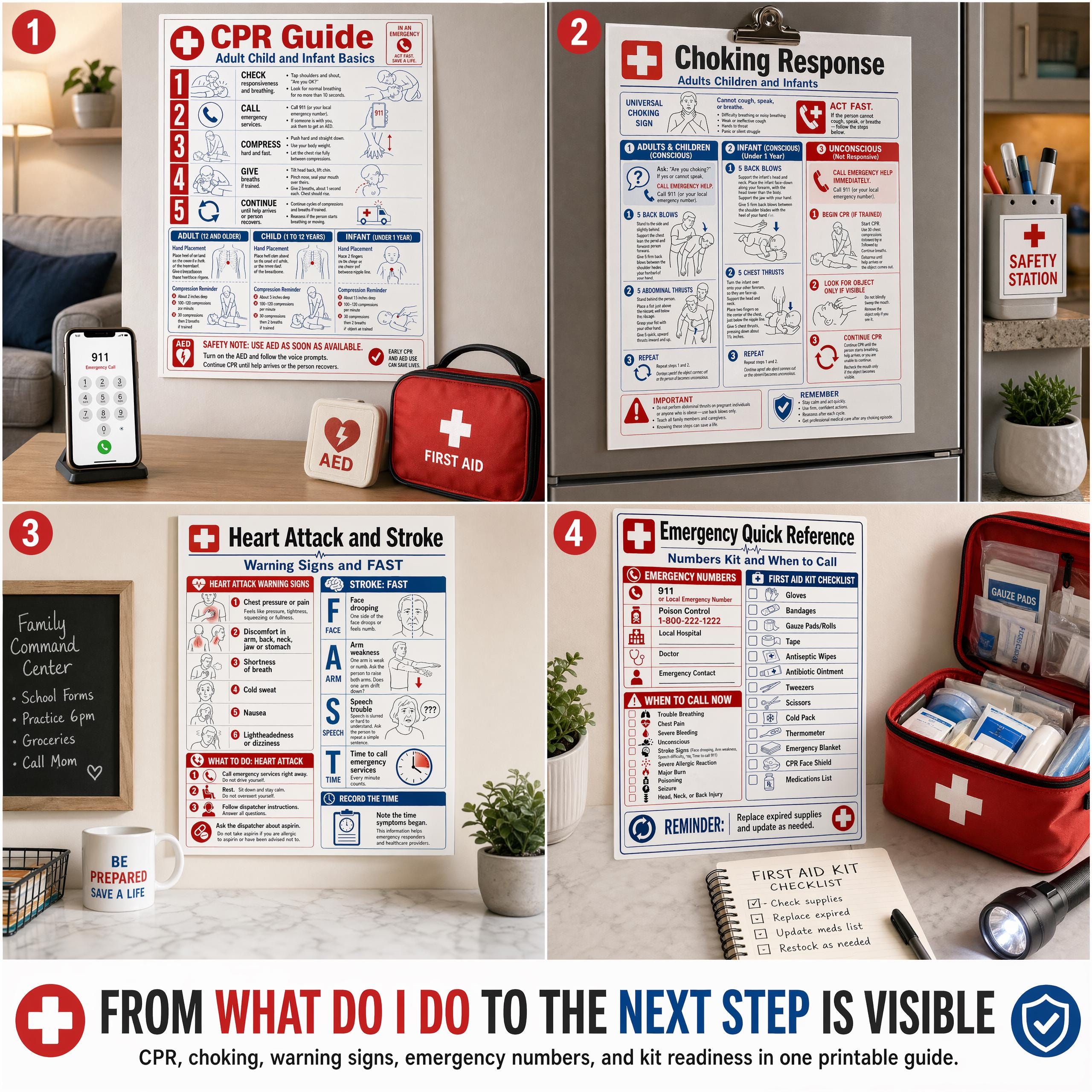 First Aid Guide | Emergency Reference Charts (digital Download) - Etsy