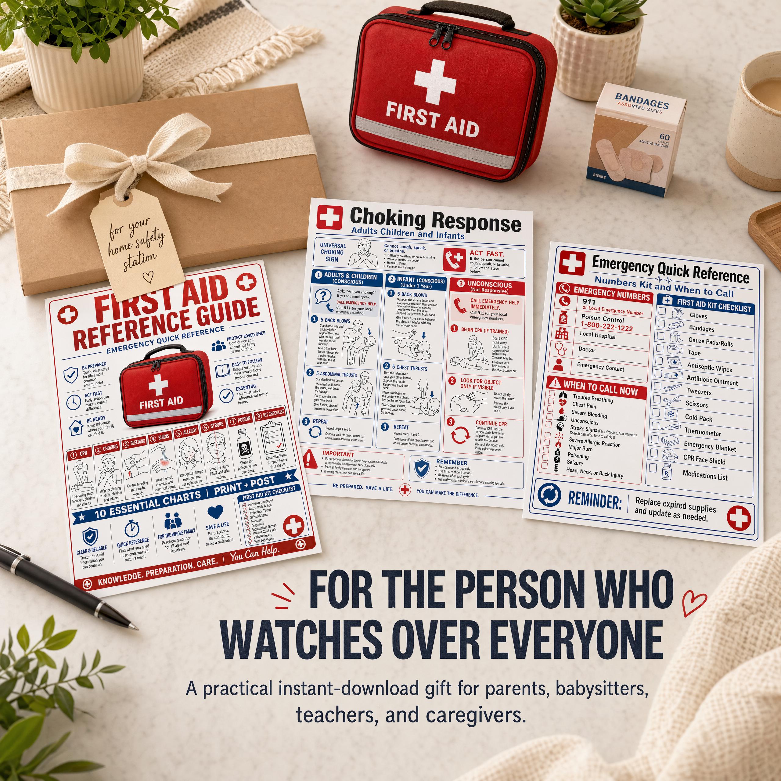 First Aid Guide | Emergency Reference Charts (digital Download) - Etsy