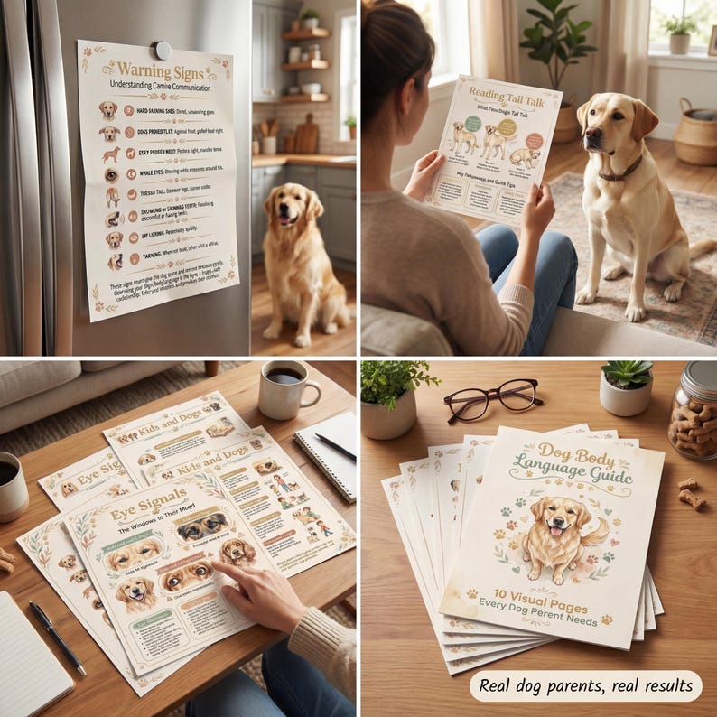 Dog Body Language Guide | 10 Visual Pages | Printable Pet Safety ...