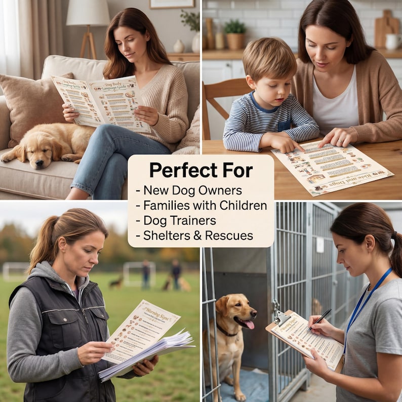 Dog Body Language Guide | 10 Visual Pages | Printable Pet Safety ...