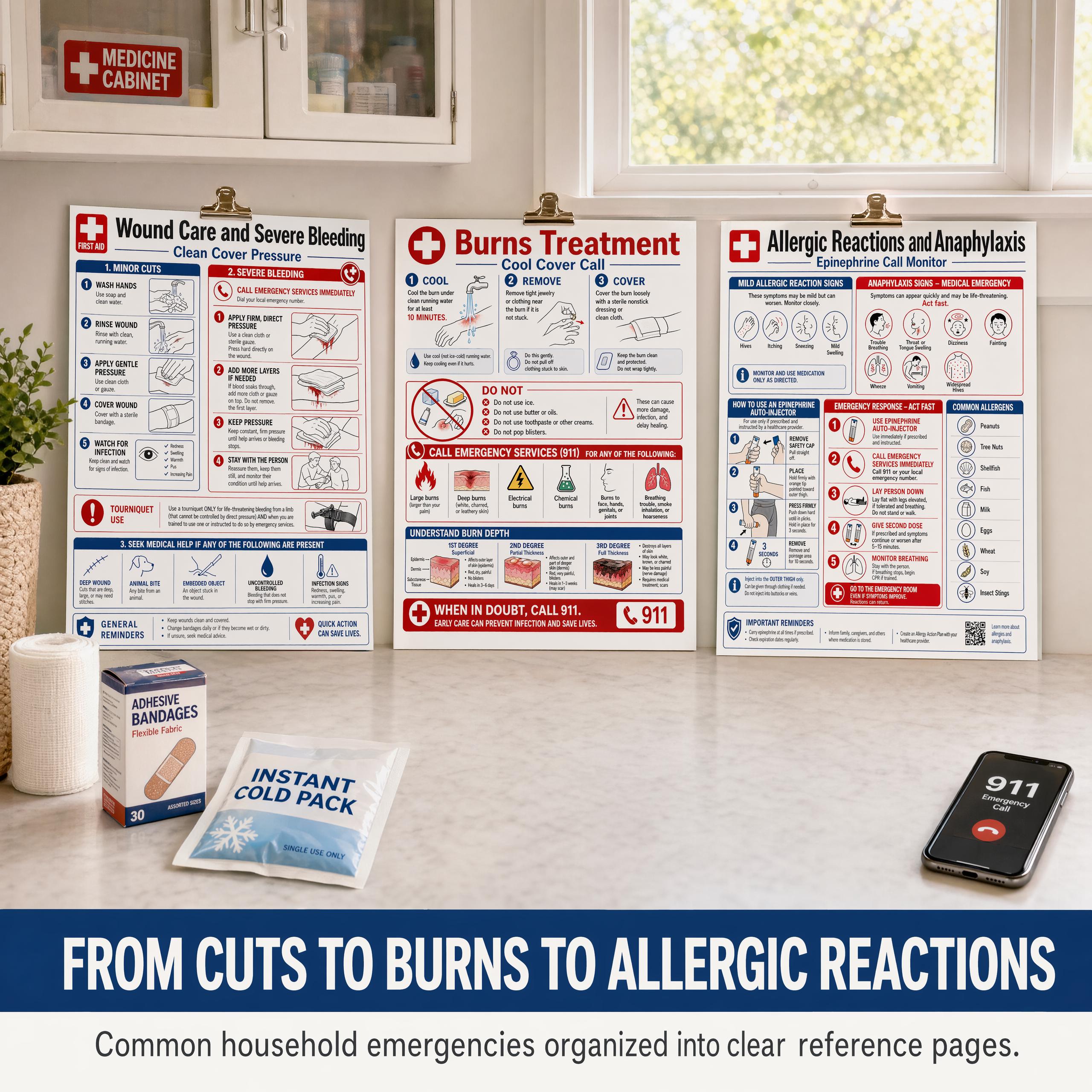 First Aid Guide | Emergency Reference Charts (digital Download) - Etsy