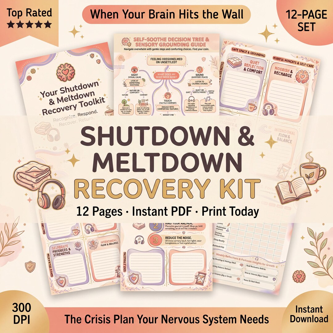 ADHD Shutdown & Meltdown Recovery Toolkit | 12-page Crisis Kit ...