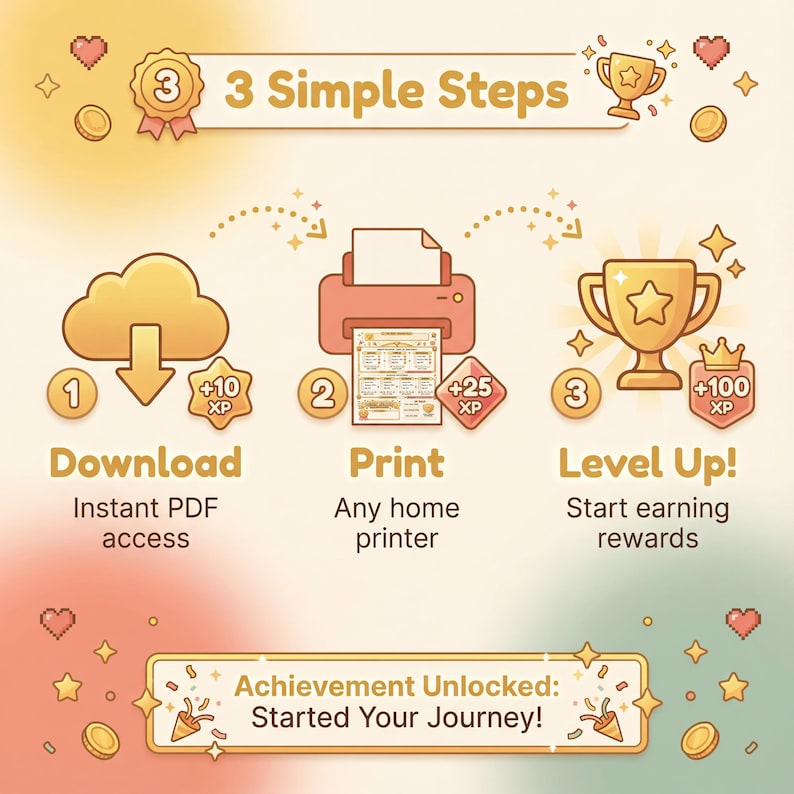 ADHD Dopamine Toolkit | 7-page Reward Planner | Gamified XP Tracker ...
