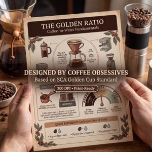 Coffee Brewing Charts | Barista Guide, Ratios & Grind Sizes (PDF ...