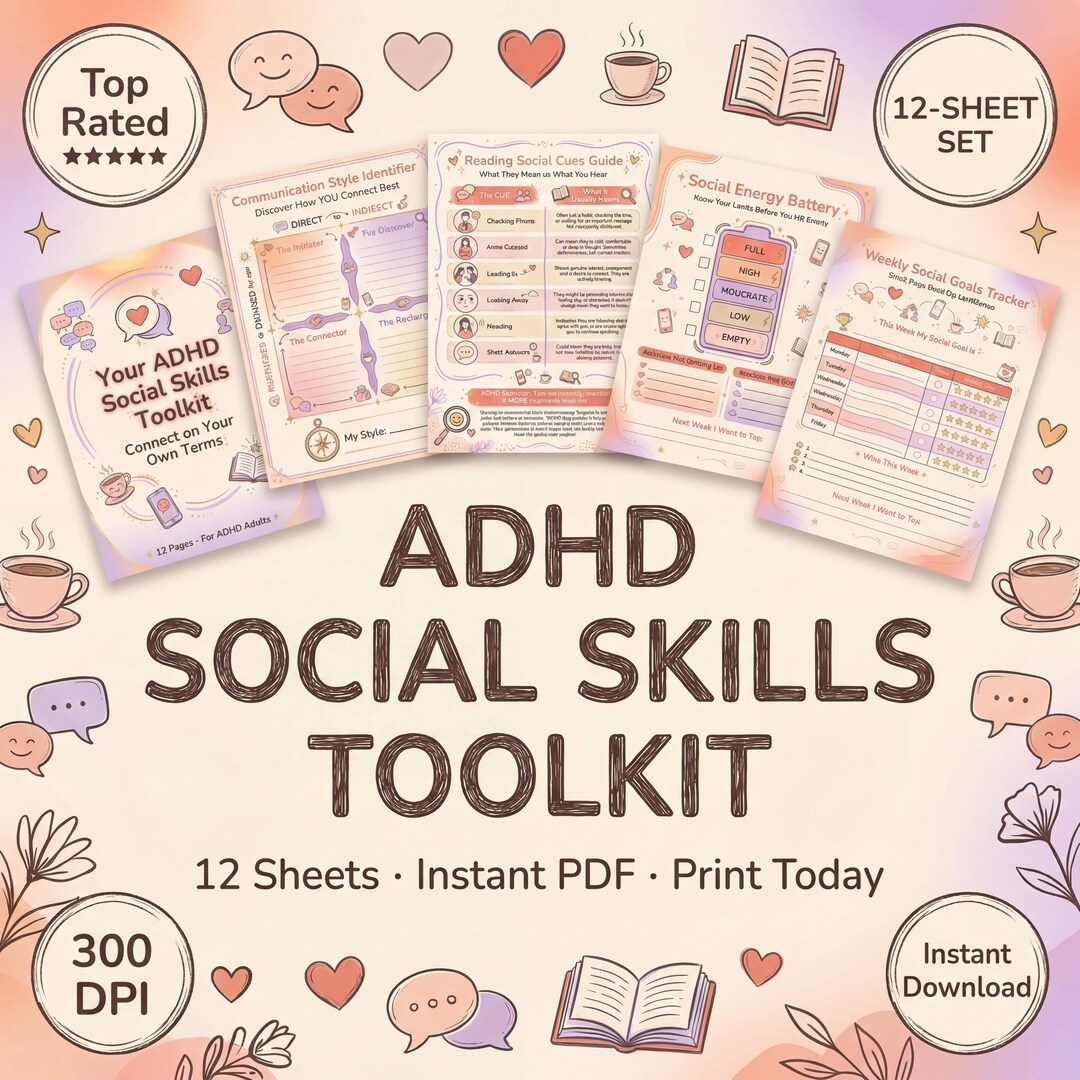 ADHD Social Skills Toolkit | 12-page Communication Workbook ...