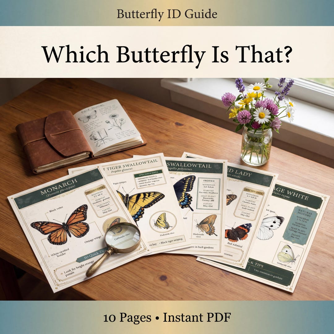 Backyard Butterfly Identification Guide | Vintage Nature Printable ...
