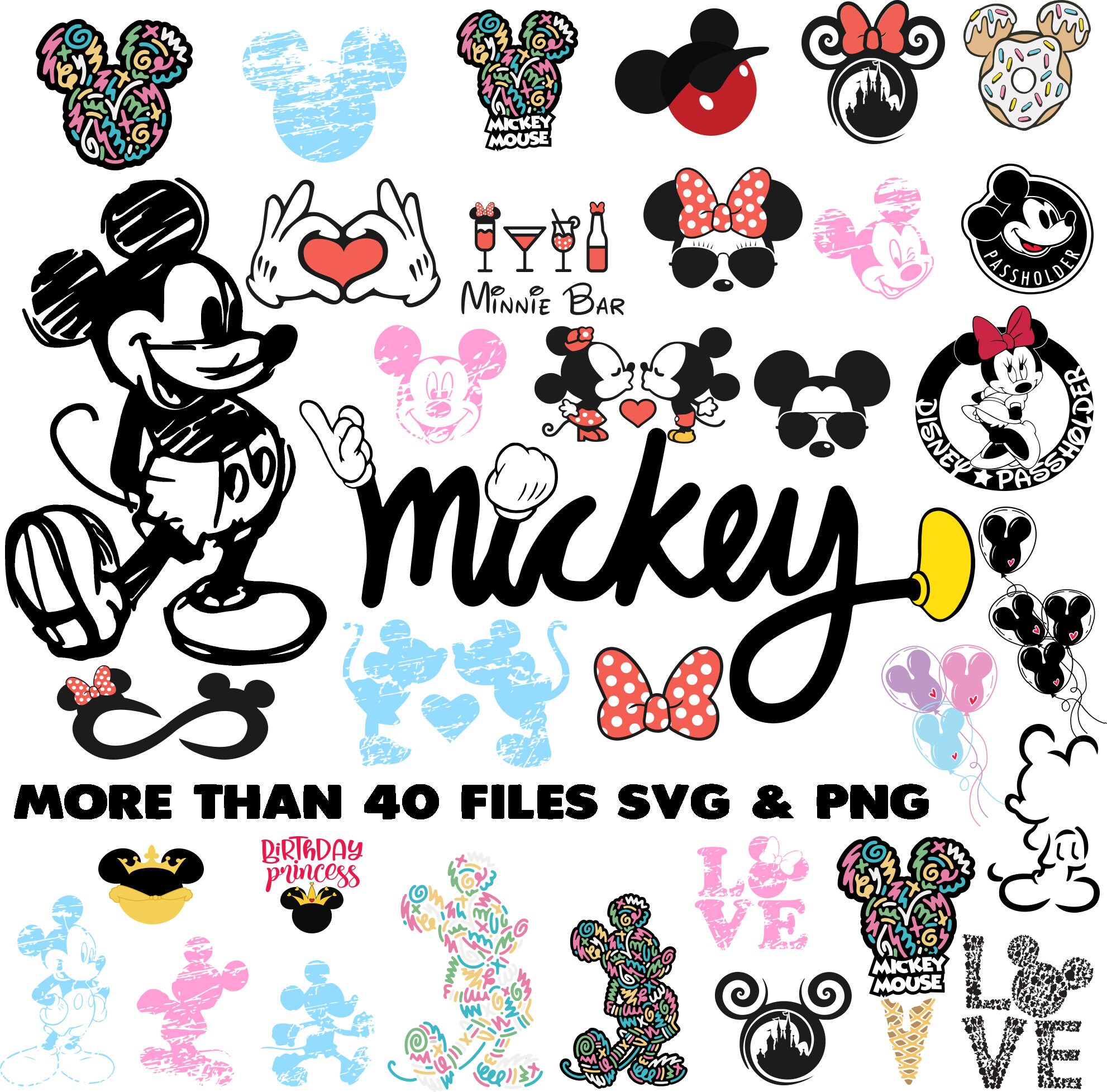 Cartoon Icons Cartoon Bundle 40 Digital Files SVG PNG - Etsy
