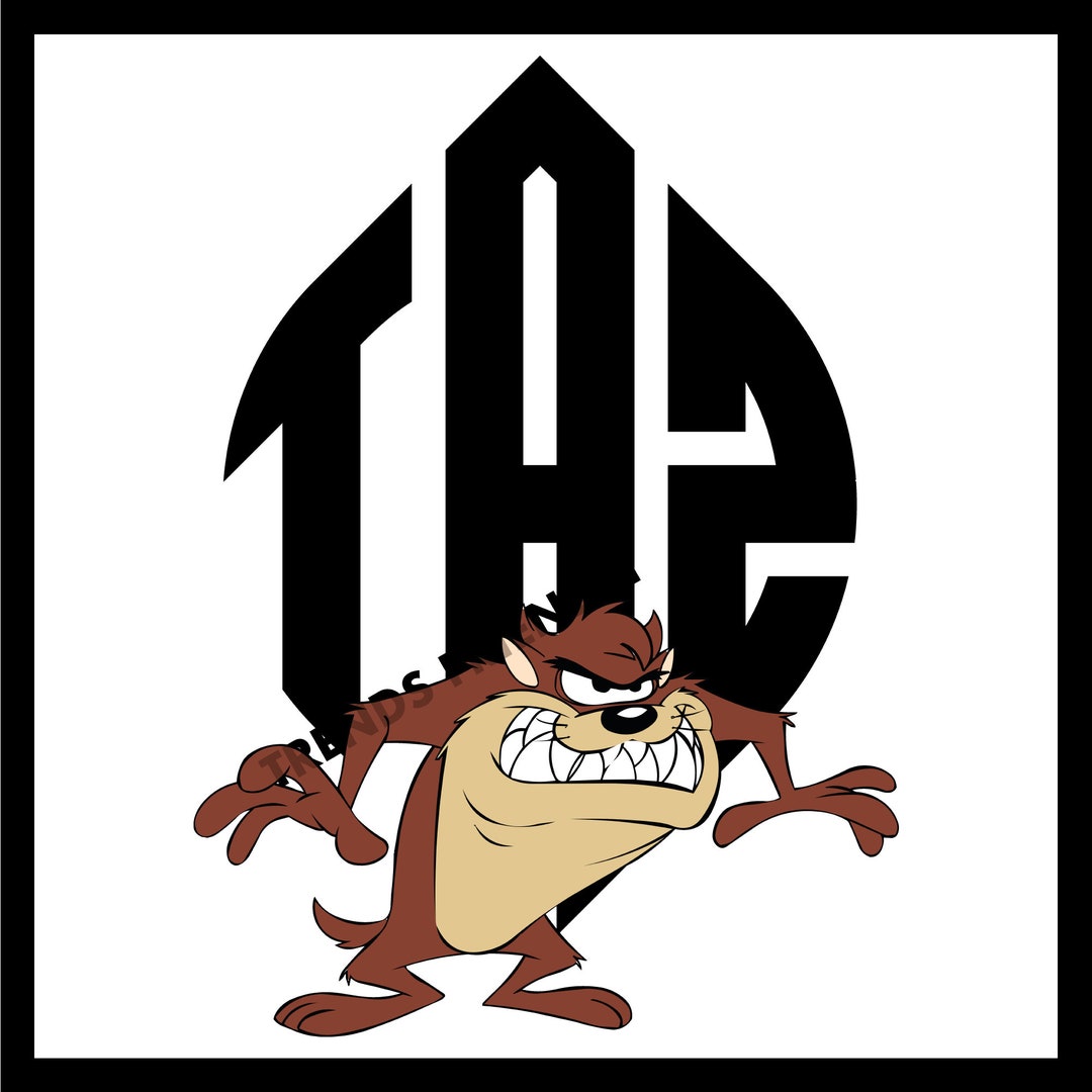 TAZ SVG / PNG Tazmanian Devil Clipart Digital Files Instant Download ...