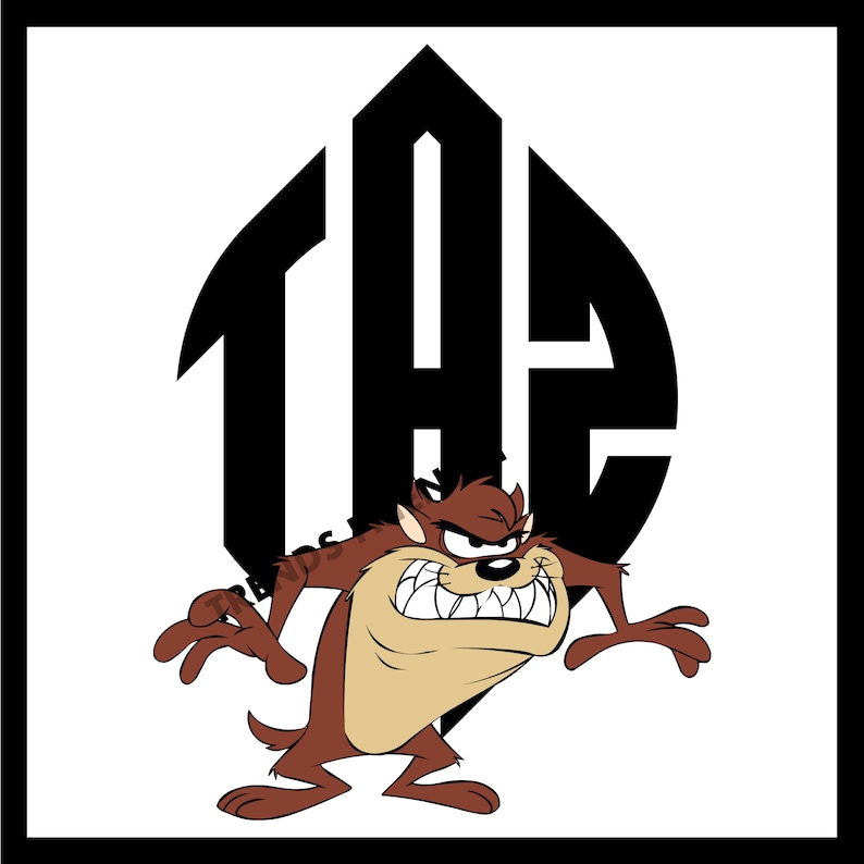 TAZ SVG / PNG Tazmanian Devil Clipart Digital Files Instant Download ...