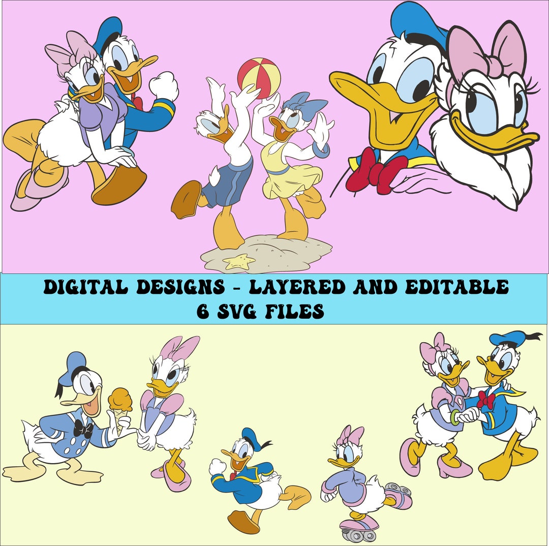 Donald y Daisy Love Donald svg Daisy svg Archivos - Etsy España