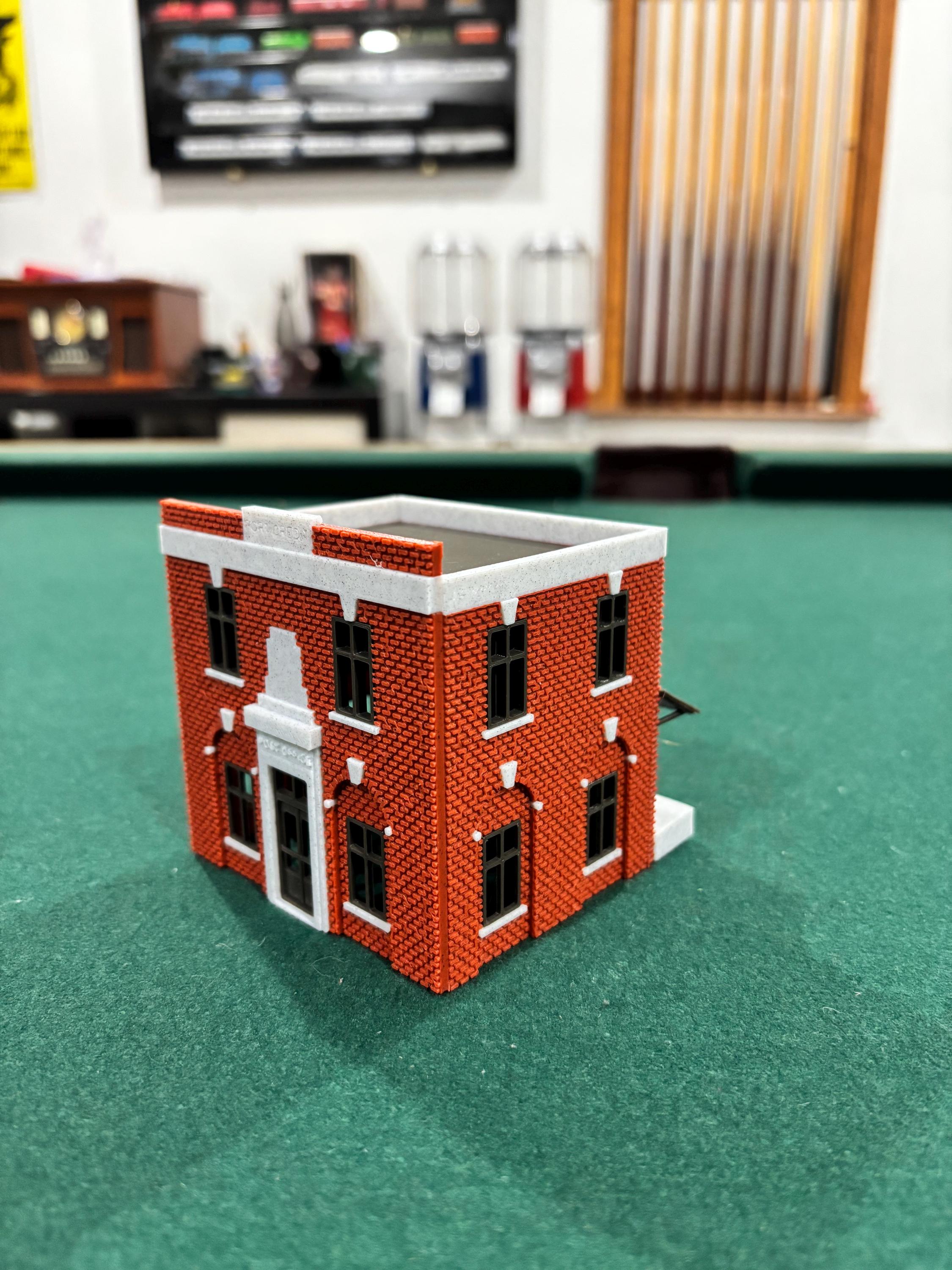 Old-style Post Office Building – 3D Printed Model Railroad Structure (N ...