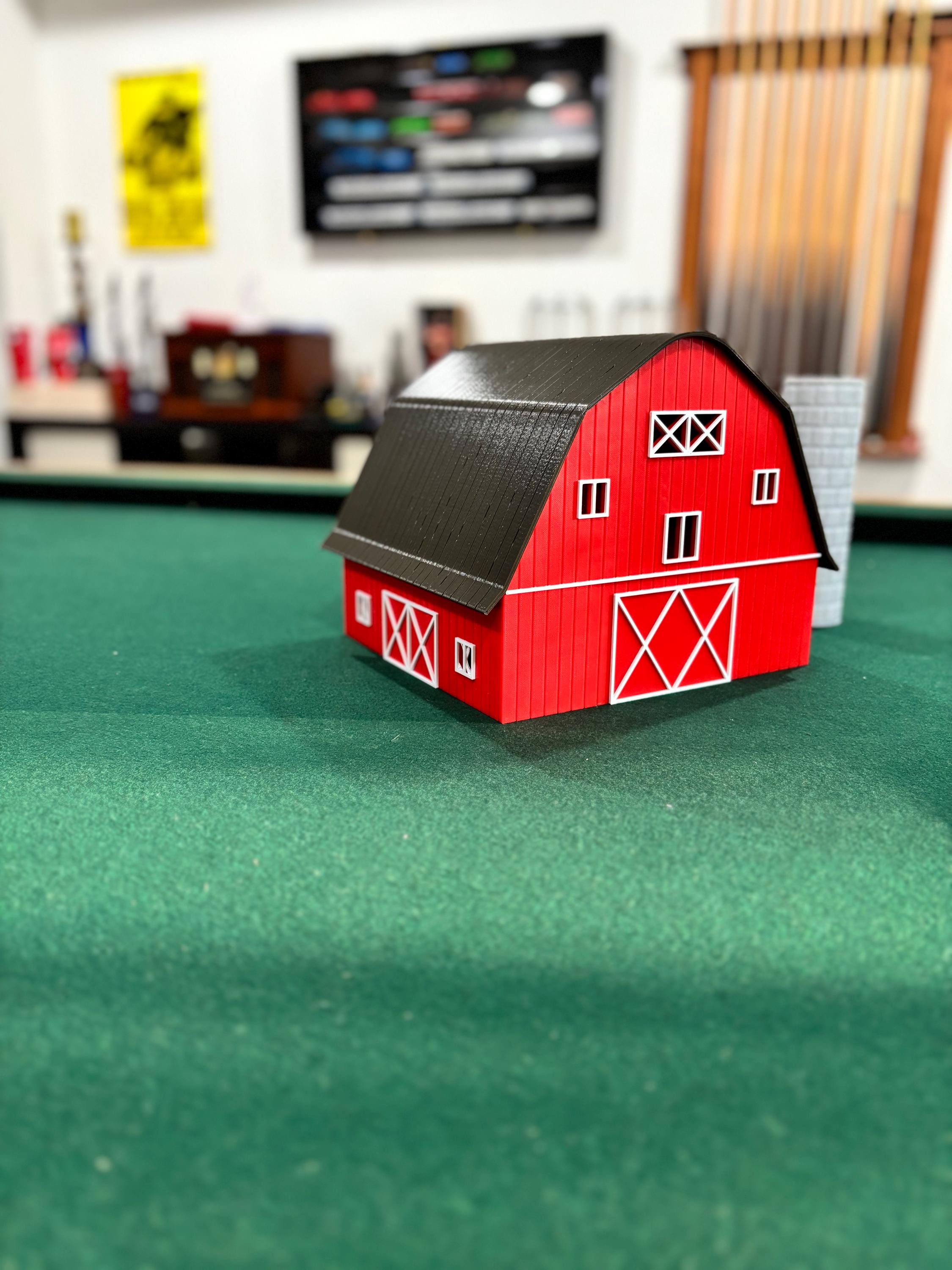 3D Printed Barn With Silo Kit: O & G Scale Model Railroad Scenery - Etsy