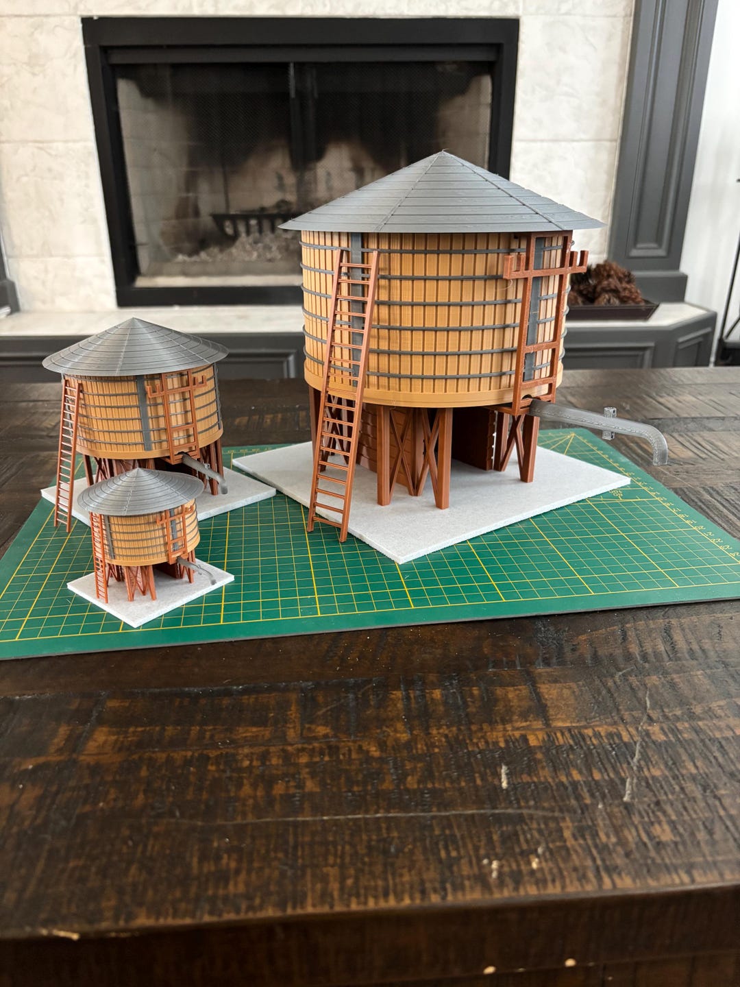 3D Printed Steam Era Water Tower Kit: Railroad Scenery - [varying ...