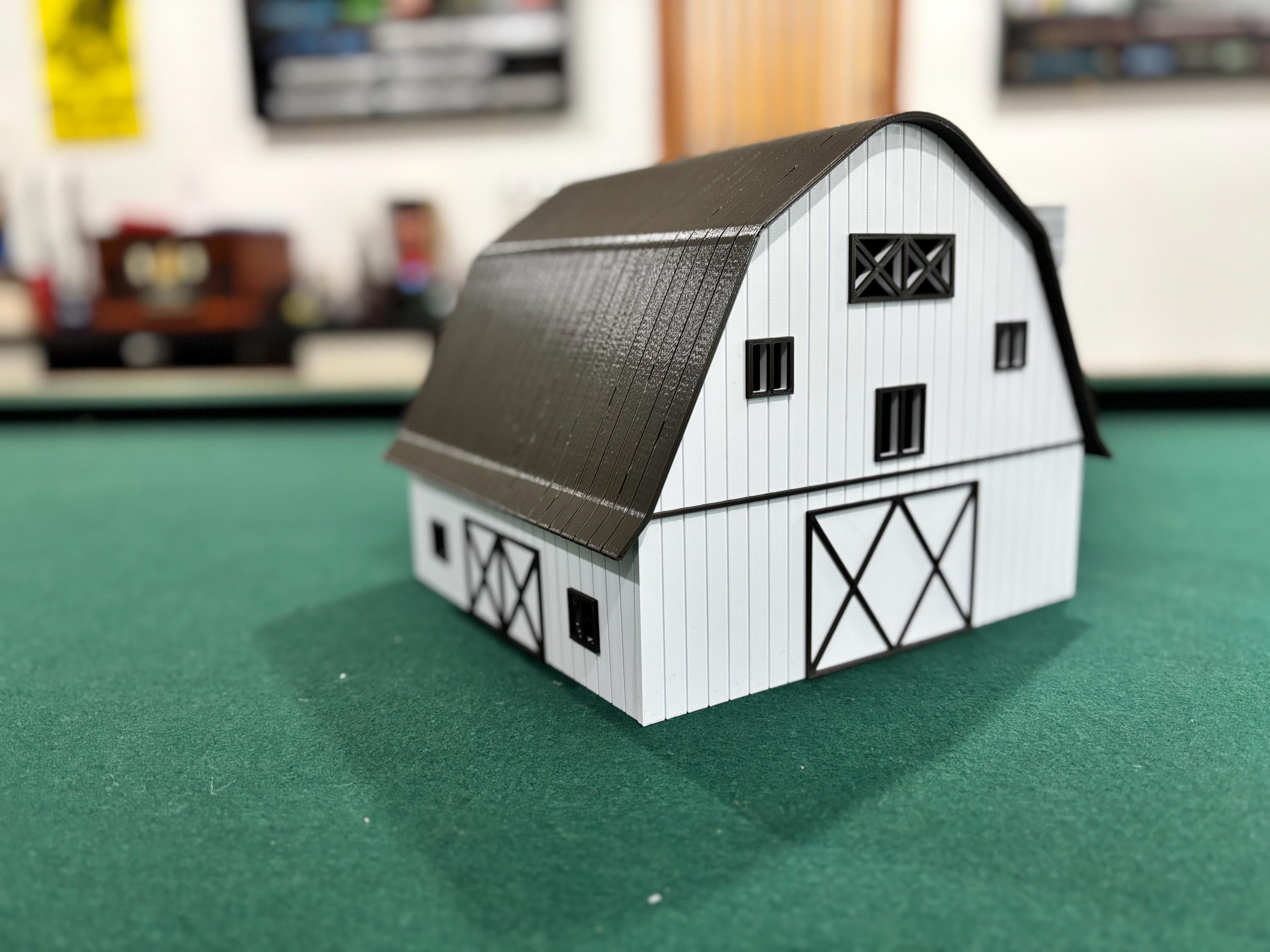 3D Printed Barn With Silo Kit: O & G Scale Model Railroad Scenery - Etsy
