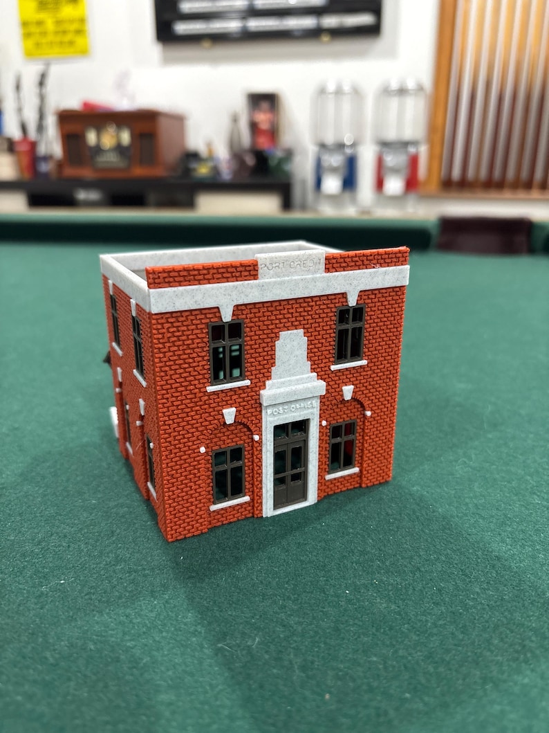 Old-style Post Office Building – 3D Printed Model Railroad Structure (N ...