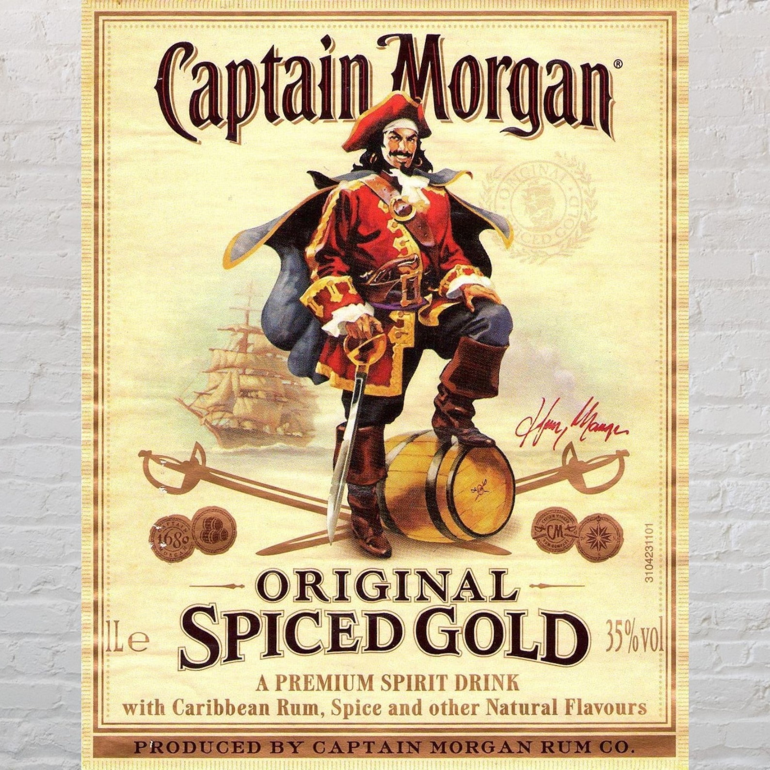 Captain Morgan Original Spiced Gold - Metallschild Plakette - Etsy.de