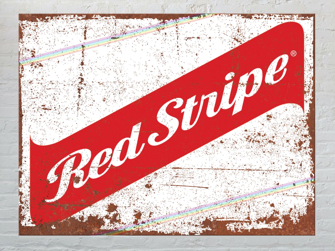 Vintage Retro Plaque Red Stripe Pub Shed Bar Kitchen Man Cave Gift ...