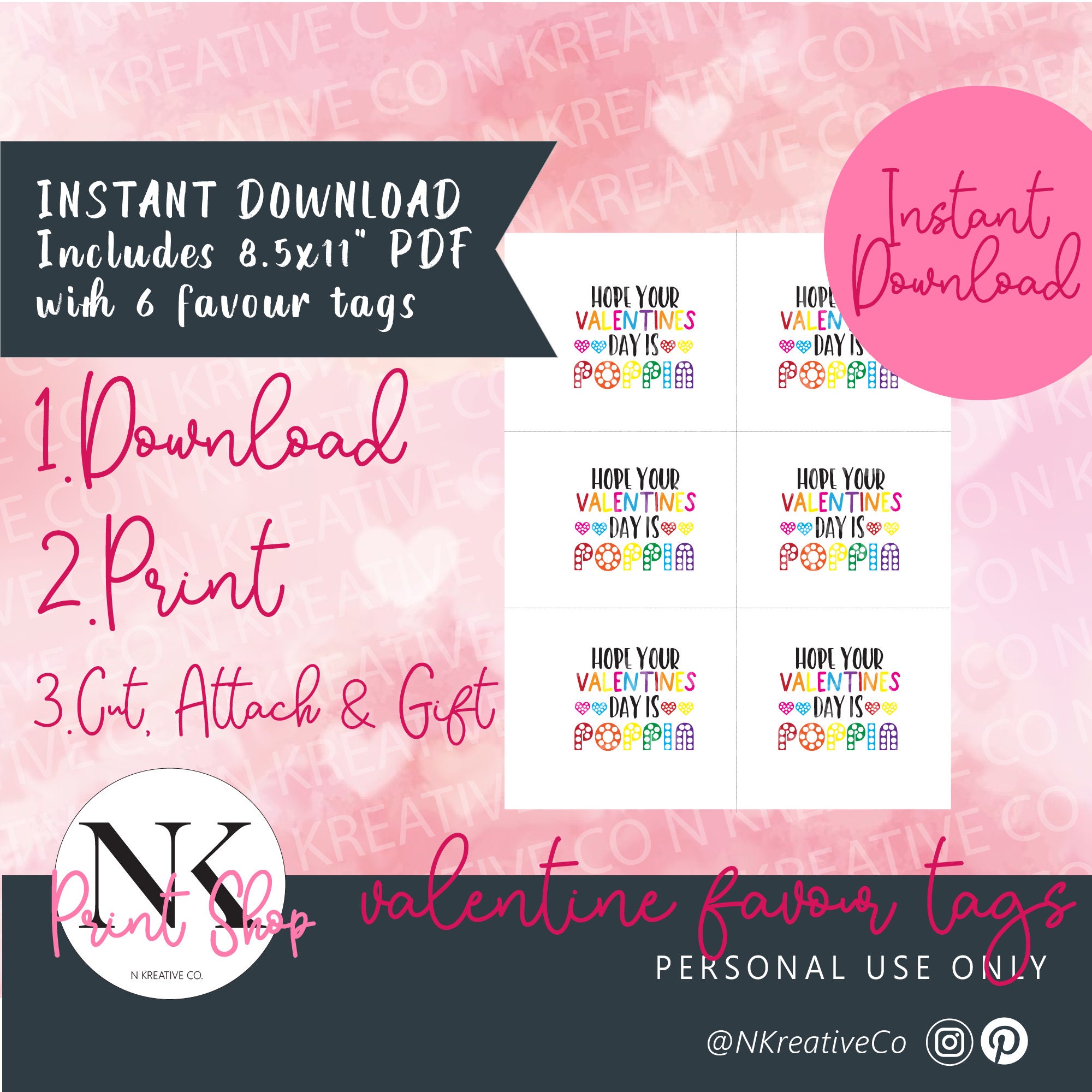 Hope Your Valentines Day is POPPIN | Pop It Valentine | Happy ...