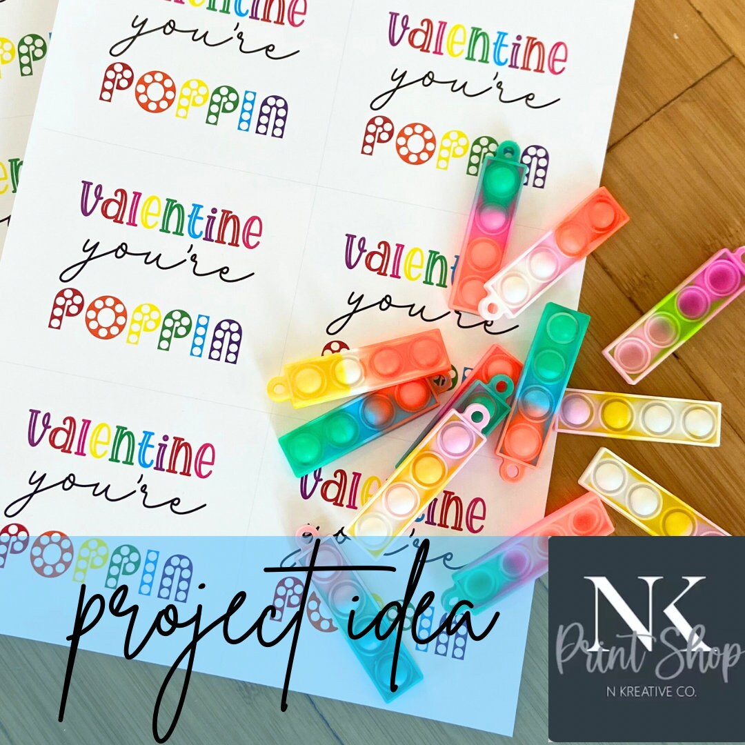 Valentine You're POPPIN | Pop It Valentine | Happy Valentines Day Tag ...