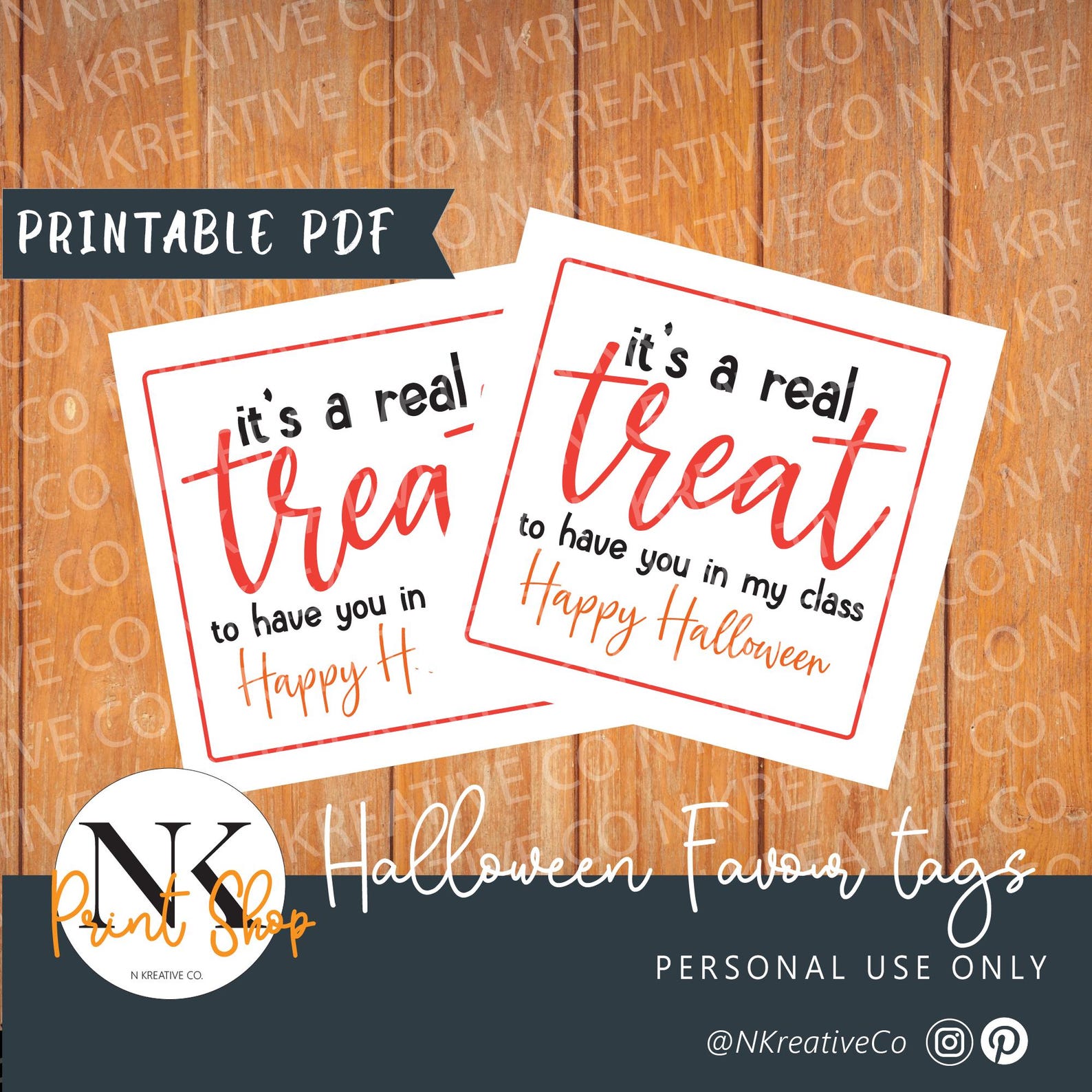 Halloween Favor Tag | Halloween Treat Tag | Teacher Halloween Favor ...