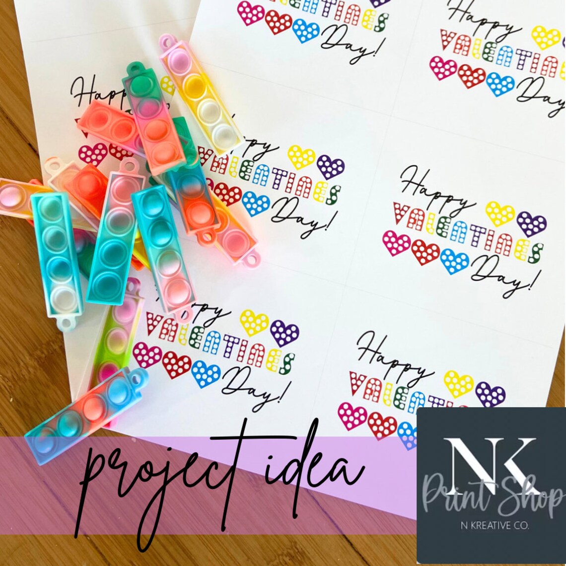 Pop It Valentine | Happy Valentines Day Tag | Printable Valentine for ...