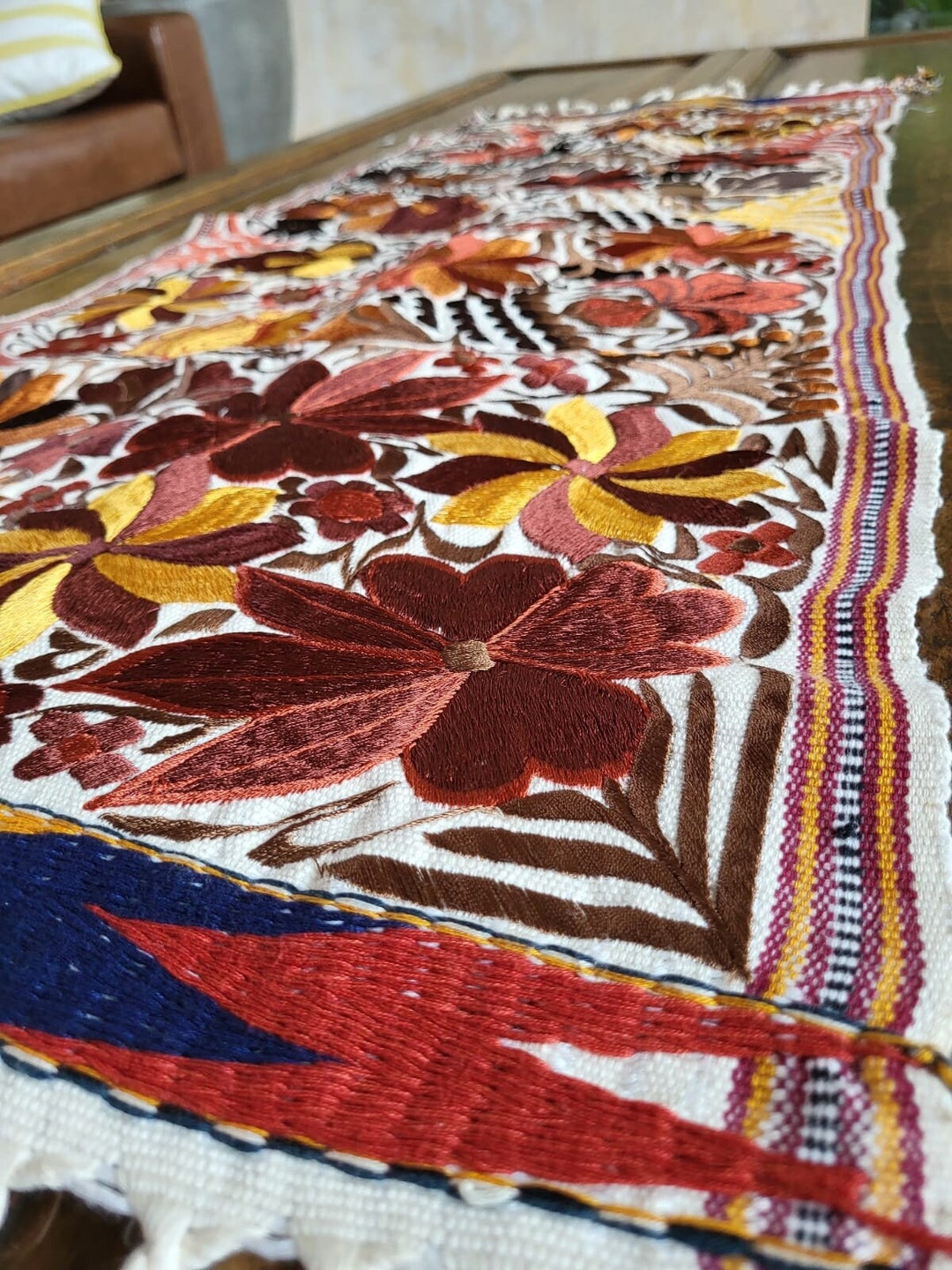 Stunning Fall Table Runner Handmade in Guatemala Dining, Kitchen, Home ...